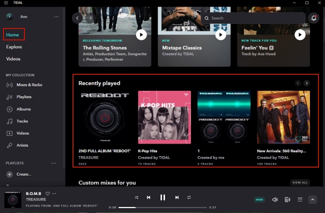Quick Guide: How to Find and Clear Tidal Recently Played - Tunelf